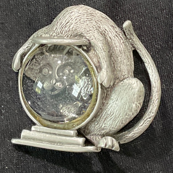 JJ Jonette | Jewelry | Vintage Jj Jonette Pewter Cat In Fishbowl Pin ...